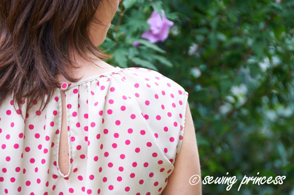 Gathered Polka Dot Blouse: Burda 07/2012 #116 – Sewing Princess